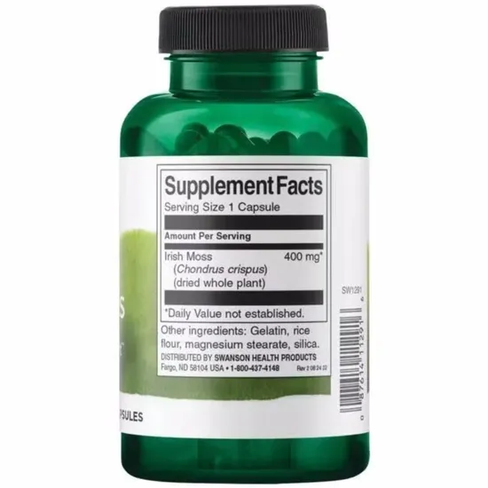 Swanson Full Spectrum Irish Moss 400mg Capsules | Sales